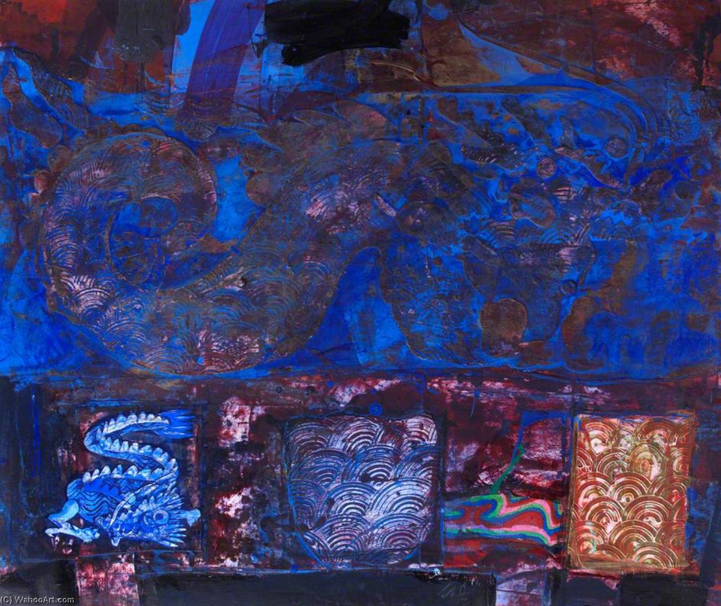 Blue Dragon Altar, 1990 de George Malcolm Donald George Malcolm Donald ...