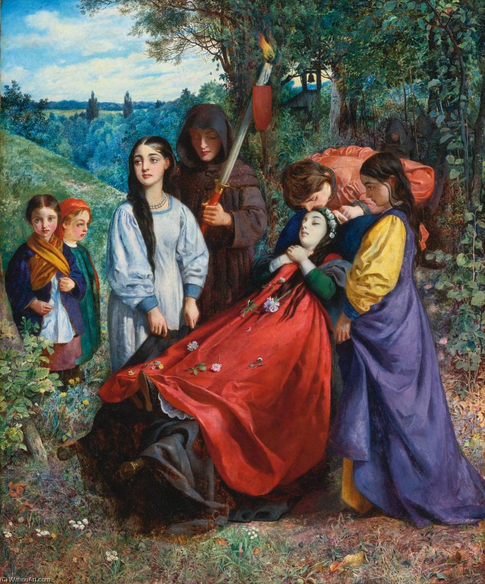 Get Paintings Reproductions The Bride`s Burial by George Adolphus ...