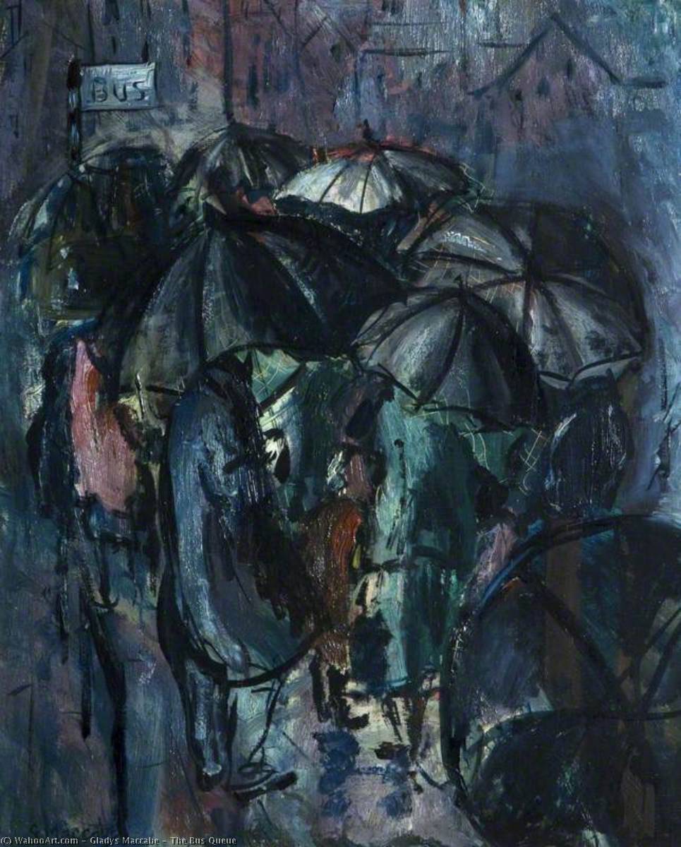 Le Bus Queue, 1949 de Gladys Maccabe (1918-2018) Gladys Maccabe ...