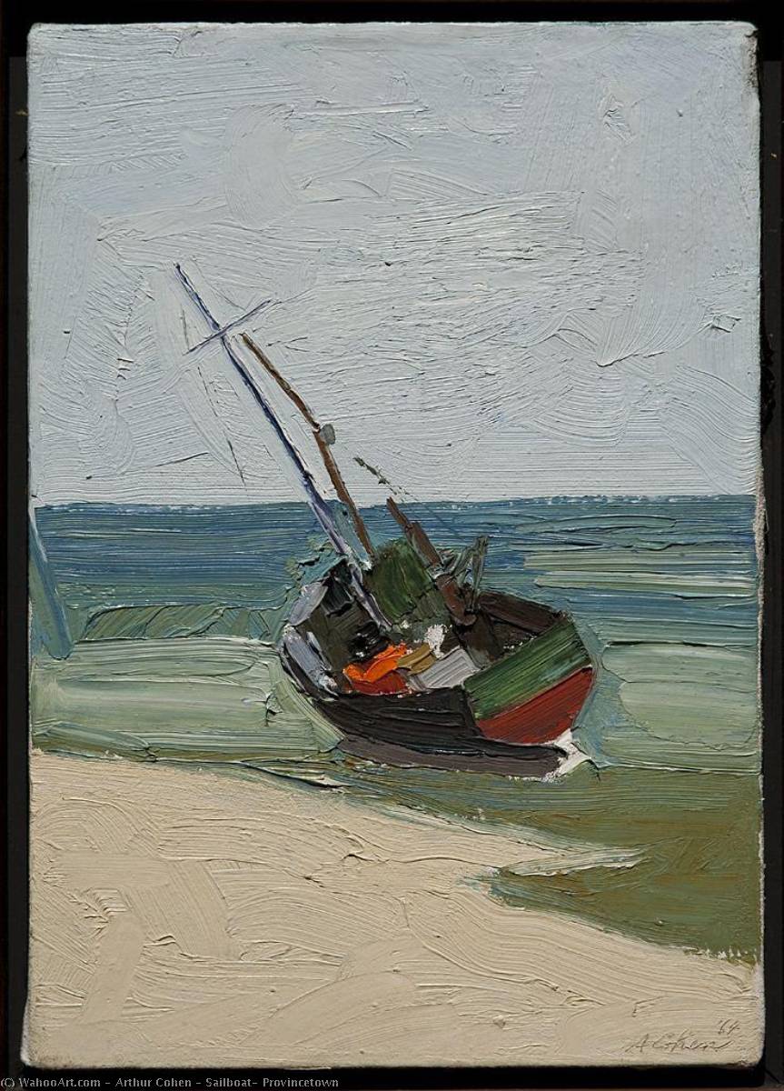 Oil Painting Replica Sailboat, Provincetown, 1964 by Arthur Cohen ...