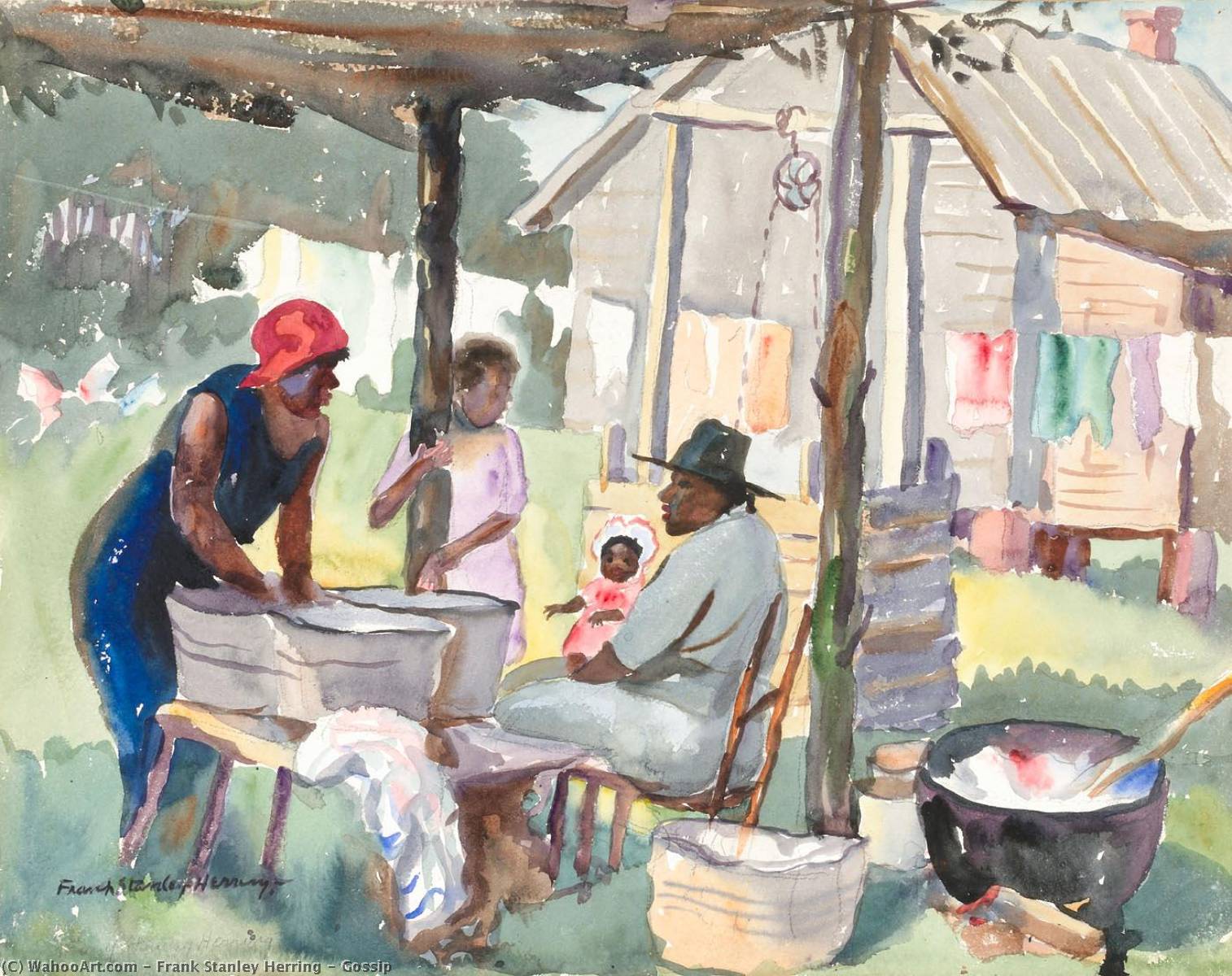 Reproductions De Peintures Gossip de Frank Stanley Herring (Inspiré par ...