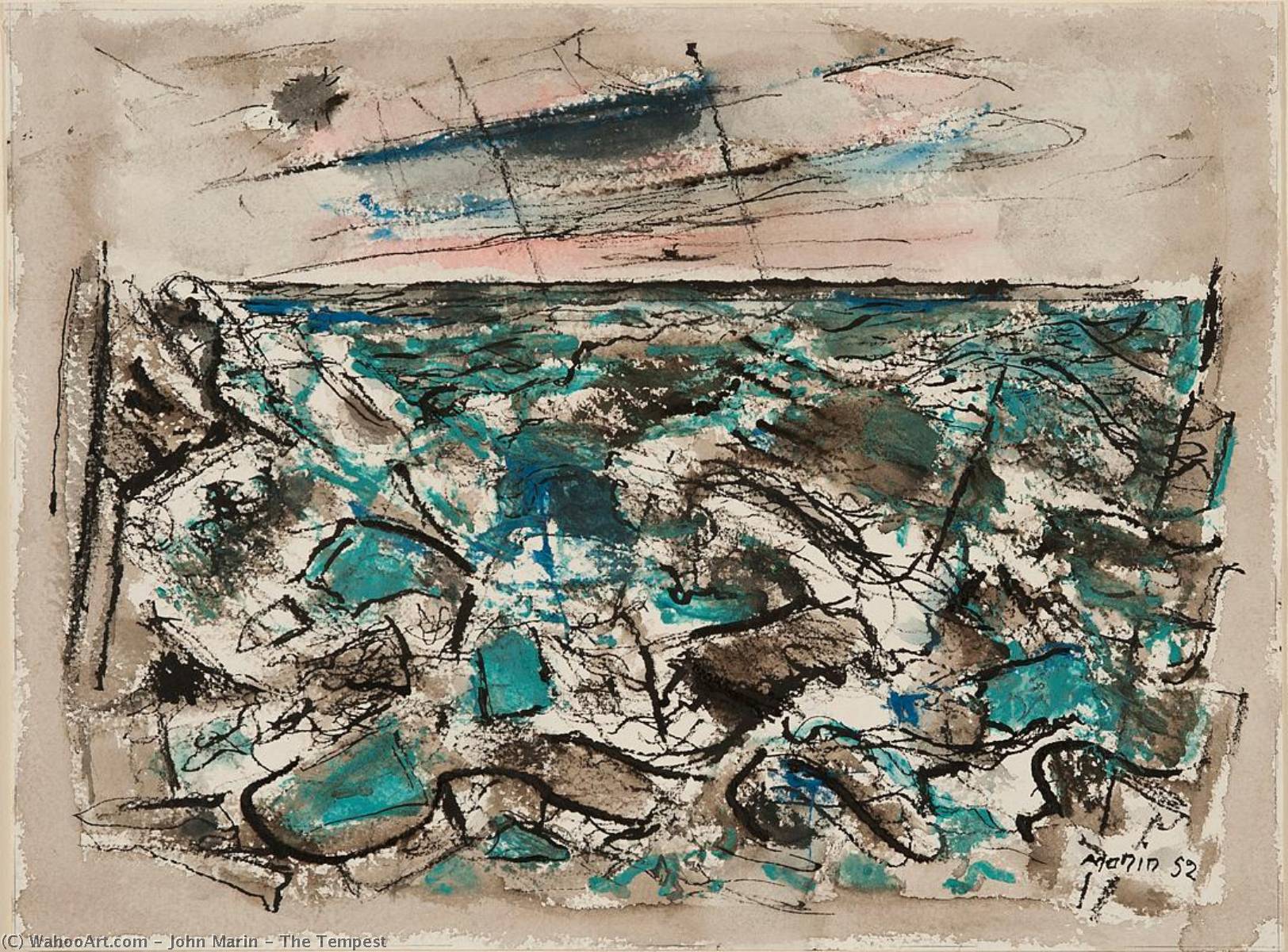 Reproducciones De Arte Del Museo La Tempestad, 1952 de John Marin (1870 ...