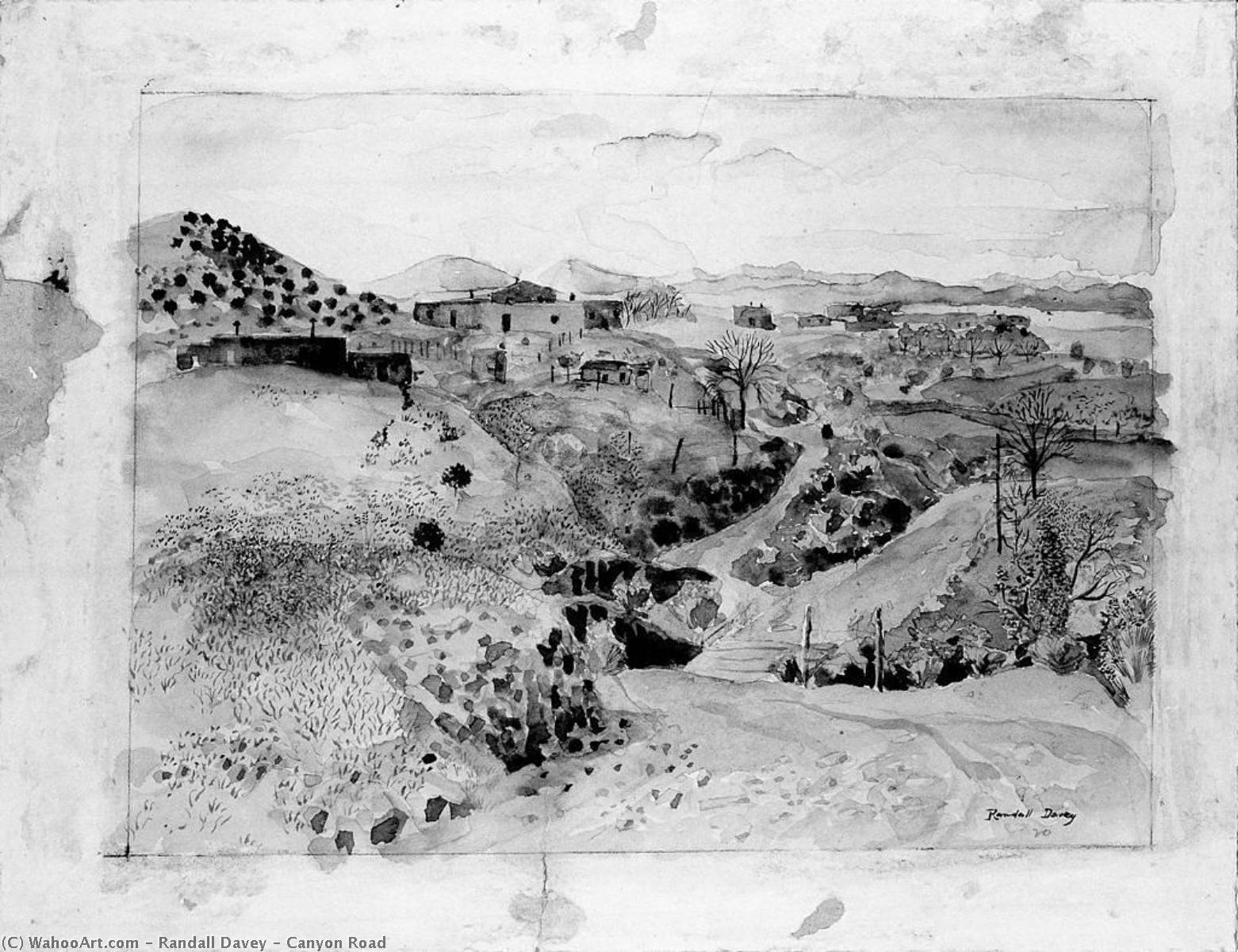 Canyon Road por Randall Davey (1887-1964) Randall Davey | WahooArt.com
