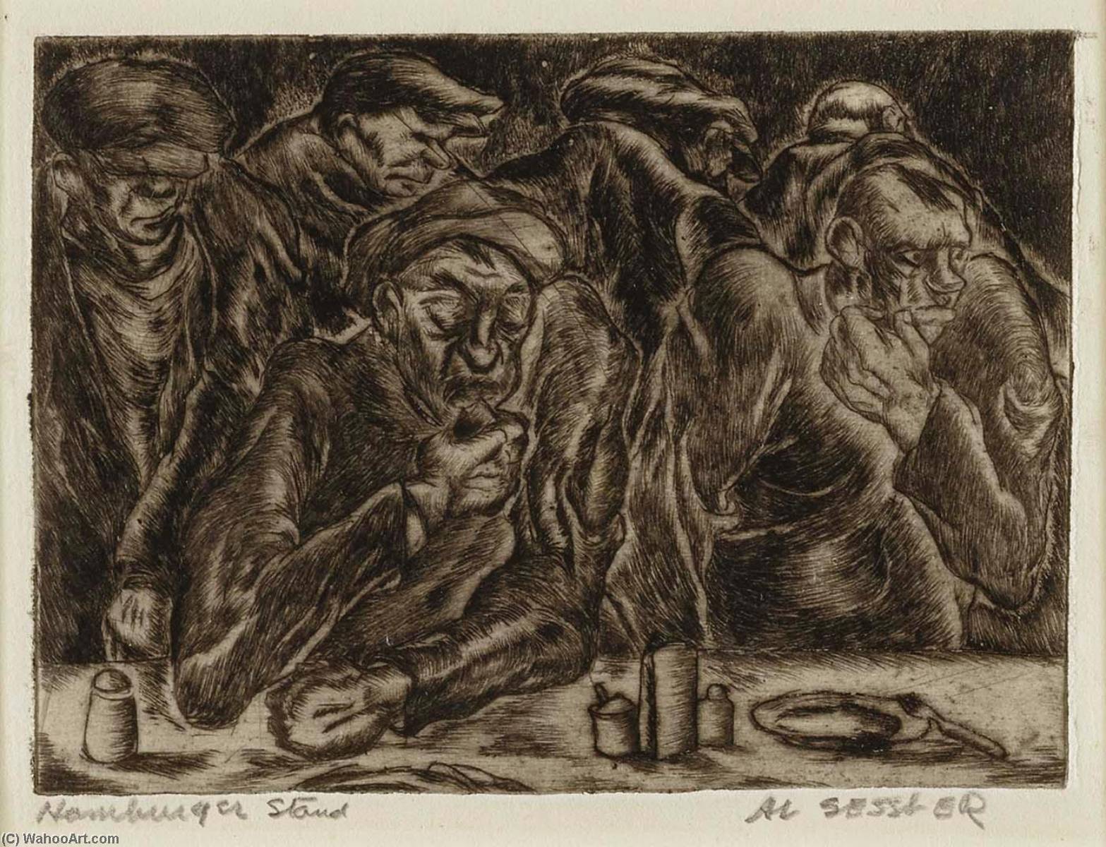 Hamburger Stand, 1939 by Alfred Sessler Alfred Sessler | WahooArt.com