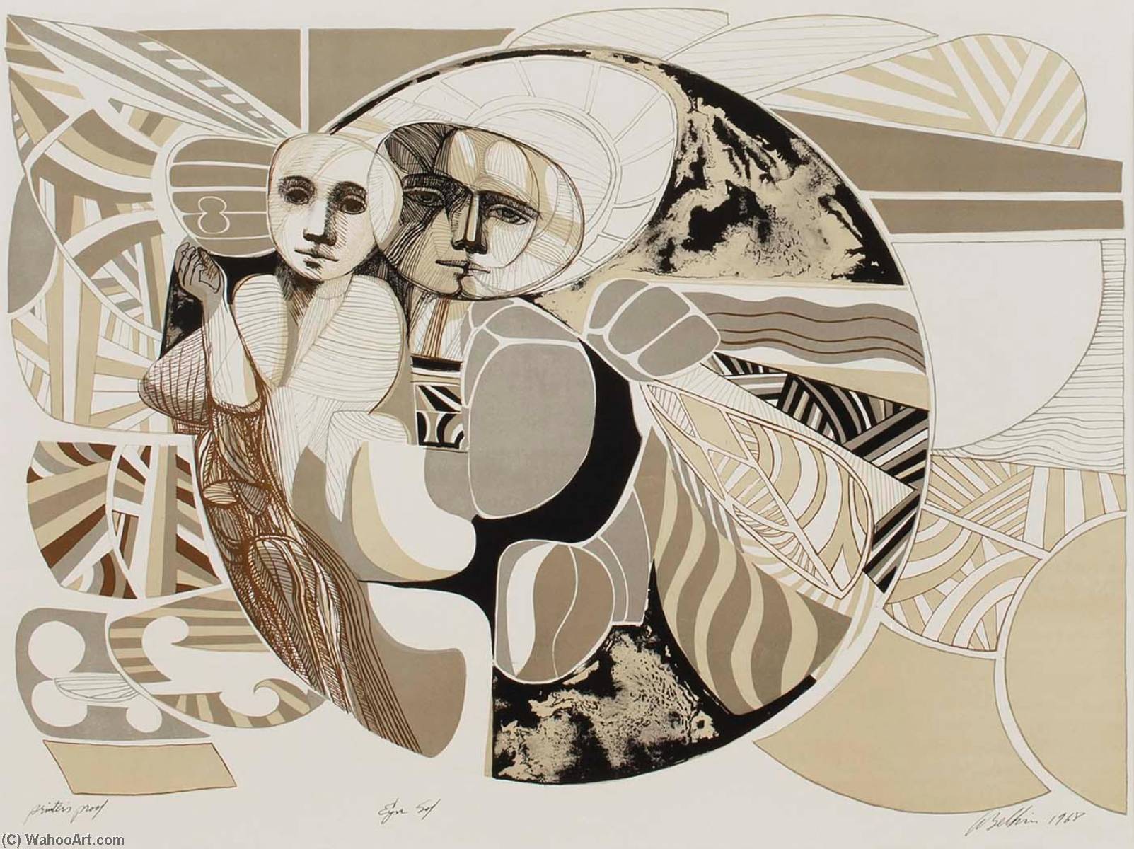 Get Paintings Reproductions Eyn Sof by Arnold Belkin (Inspired By) (1930-1992) | WahooArt.com