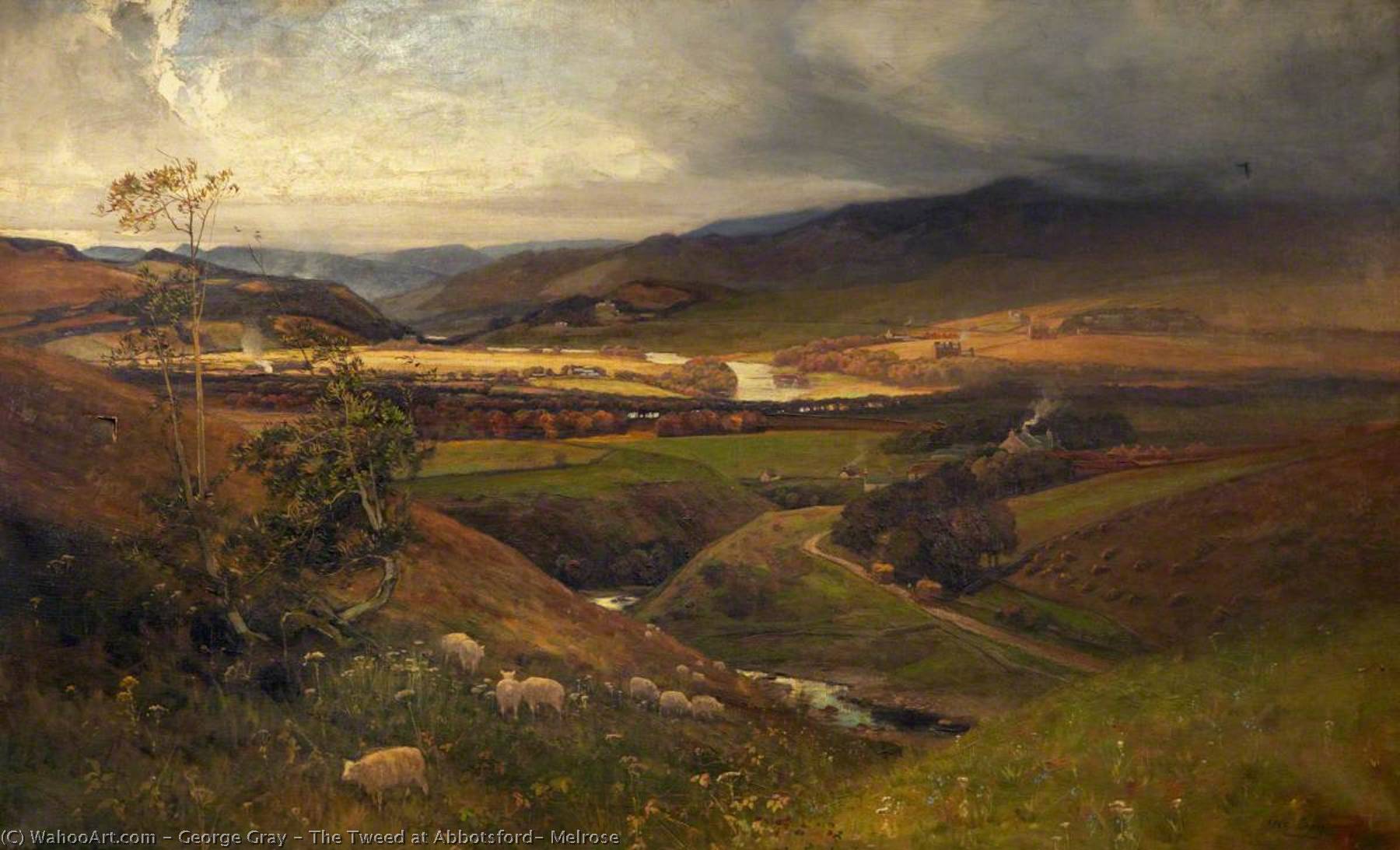 The Tweed at Abbotsford, Melrose by George Gray George Gray | WahooArt.com