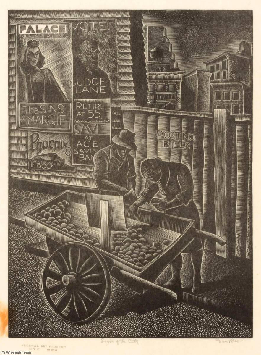 Reproducciones De Pinturas Signos de la Ciudad, 1943 de Dan Rico ...