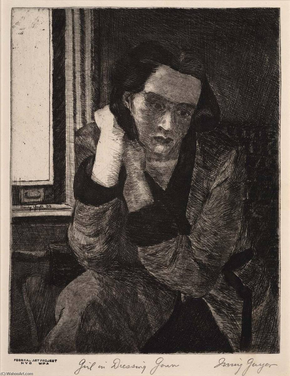 Girl in Dressing Gown, 1939 by Irving Guyer Irving Guyer | WahooArt.com