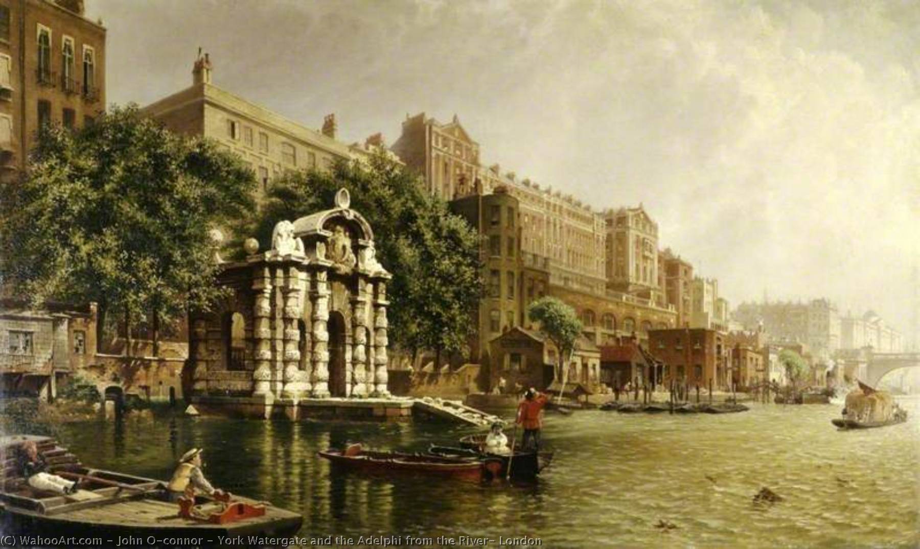Reproductions D'art York Watergate and the Adelphi from the River ...