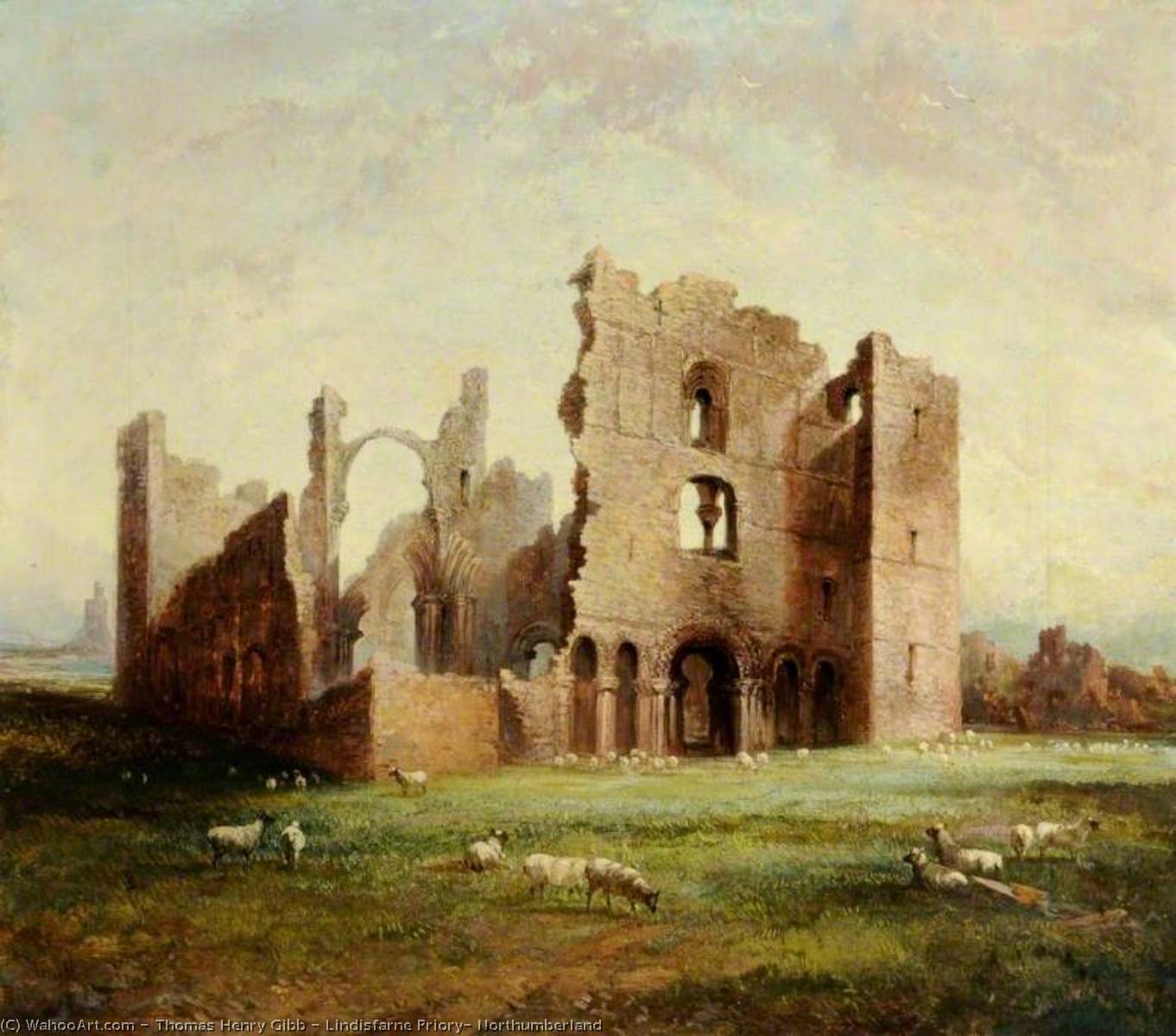 Ordem Reproduções De Arte Lindisfarne Priory, Northumberland, 1878 por ...