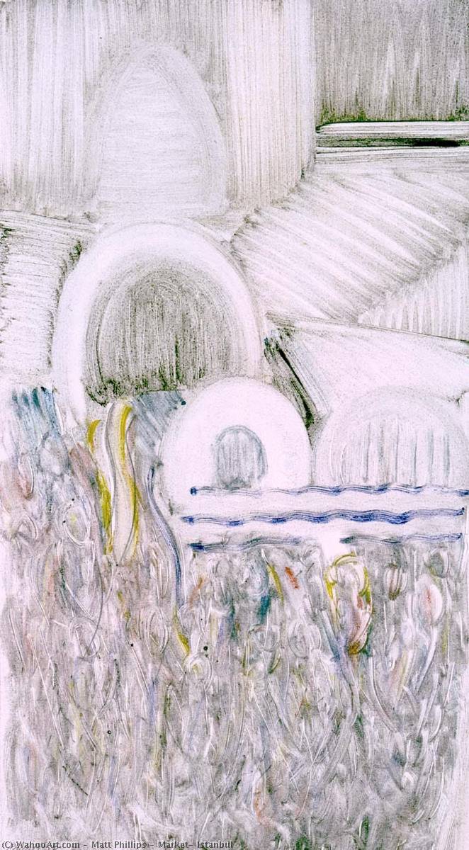 Market, Istanbul, 1978 by Matt Phillips (1927-2017) Matt Phillips ...