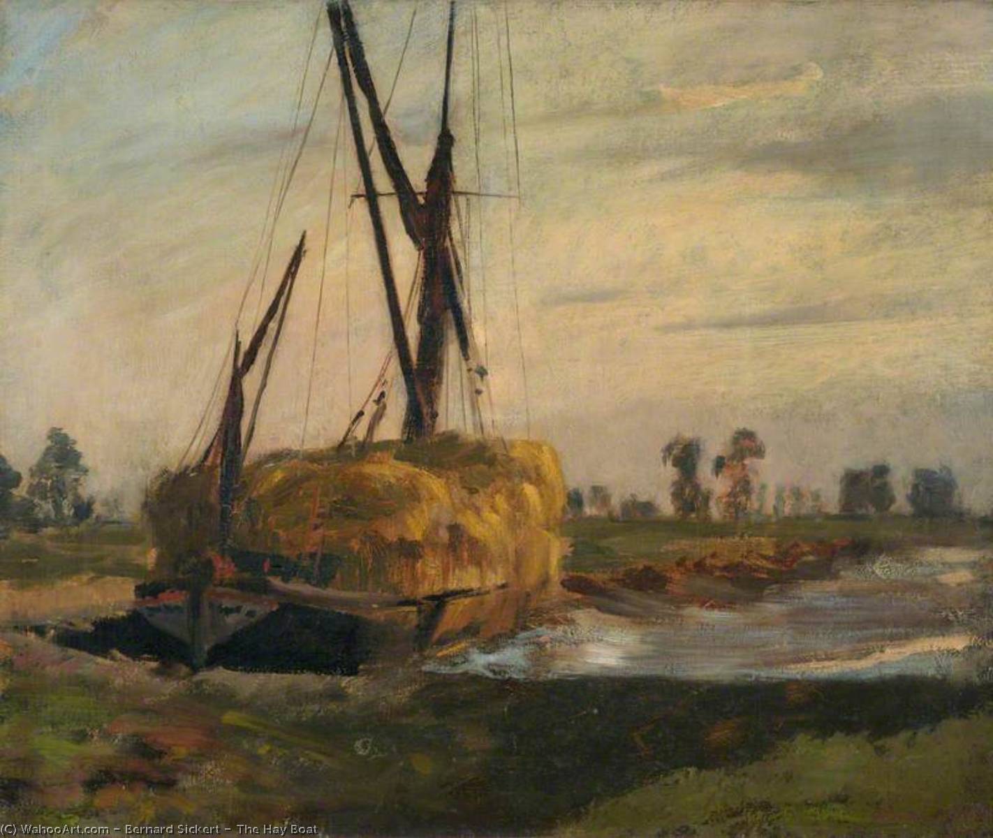 Paintings Reproductions The Hay Boat by Bernard Sickert (1863-1932 ...