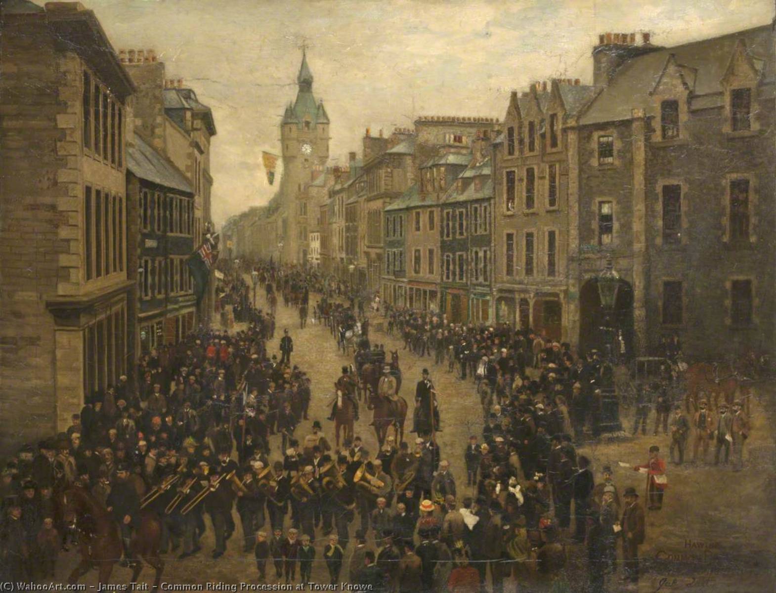 Paintings Reproductions Common Riding Procession at Tower Knowe, 1890 ...