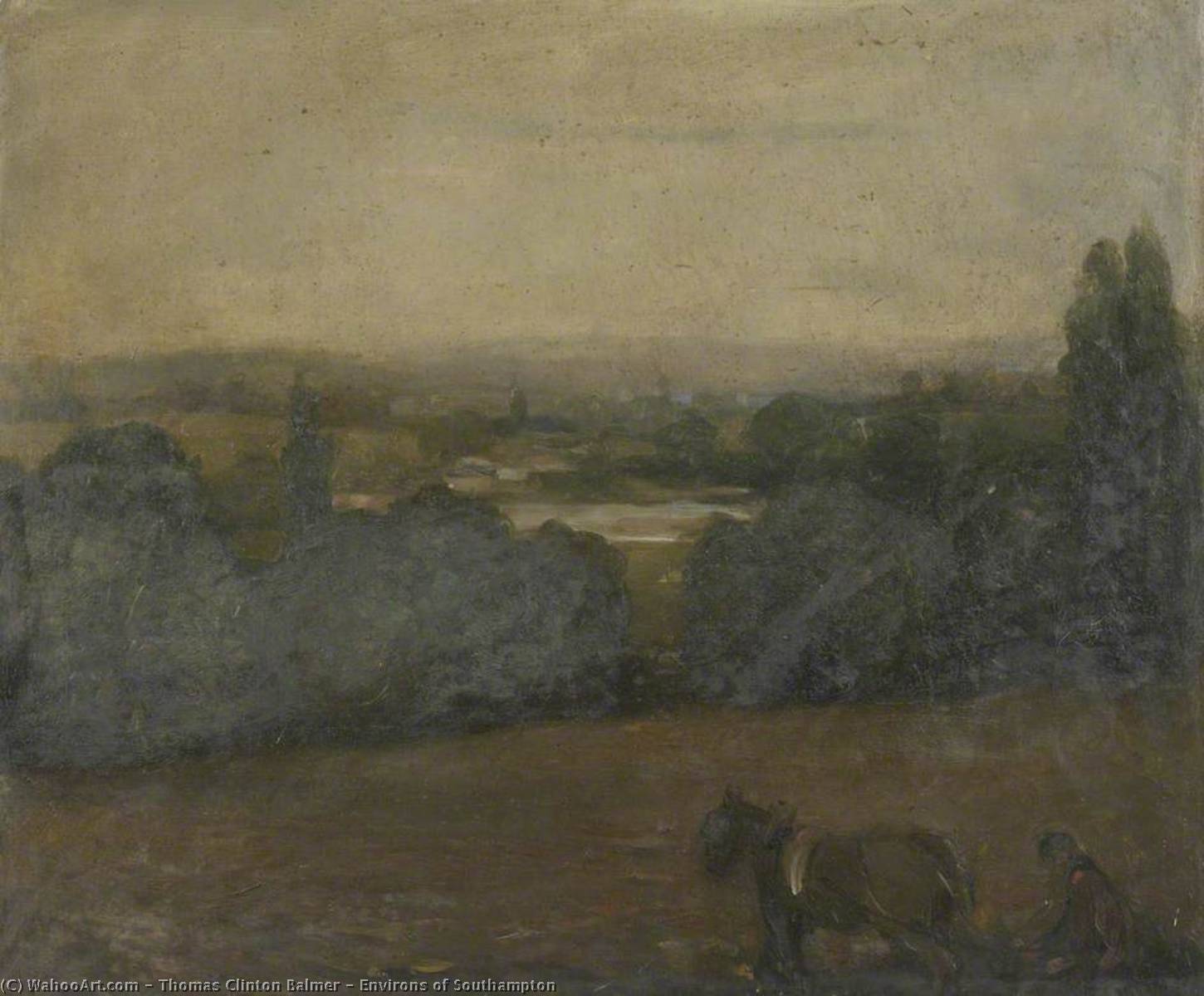 Artwork Replica Environs of Southampton, 1910 by Thomas Clinton Balmer ...