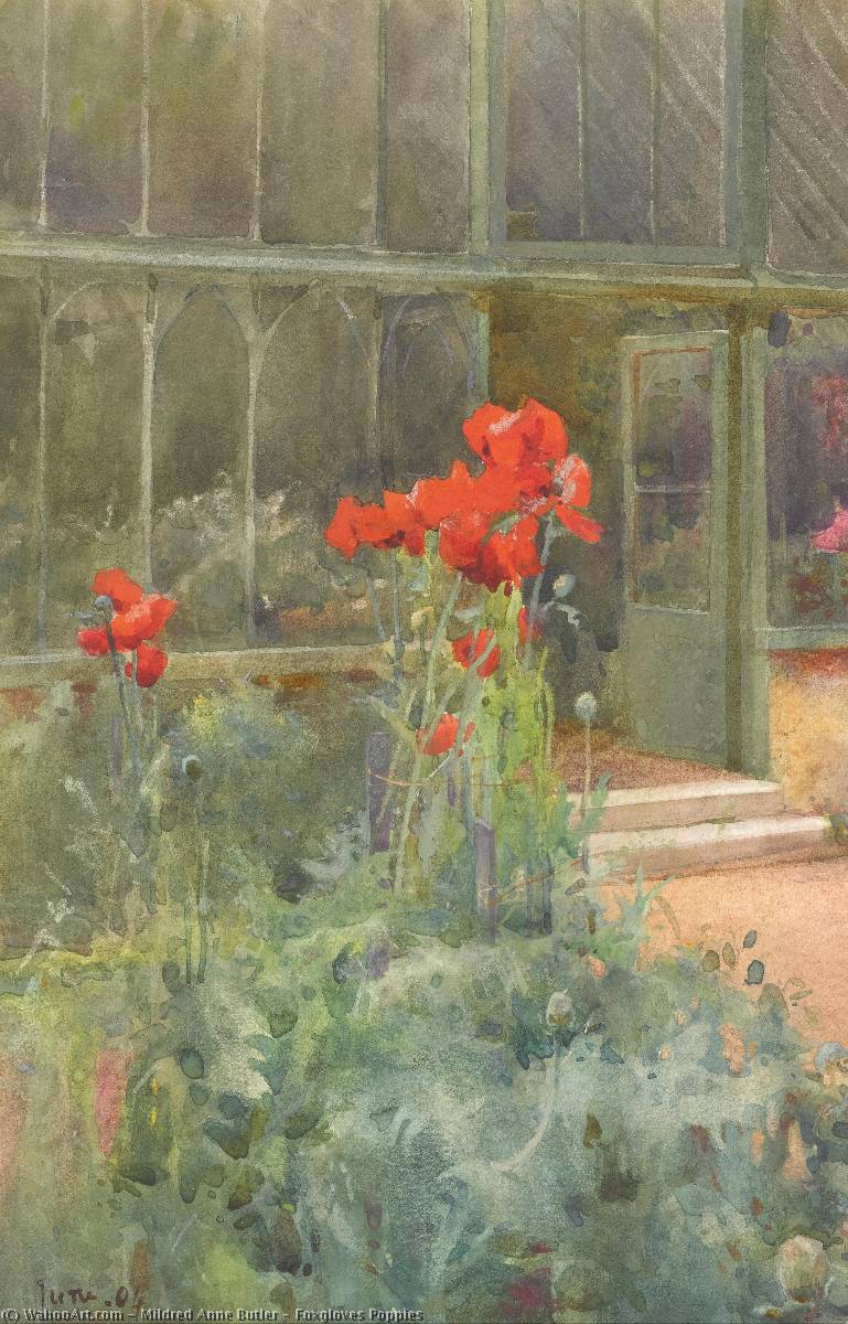 Get Art Reproductions Foxgloves Poppies by Mildred Anne Butler (1858 ...