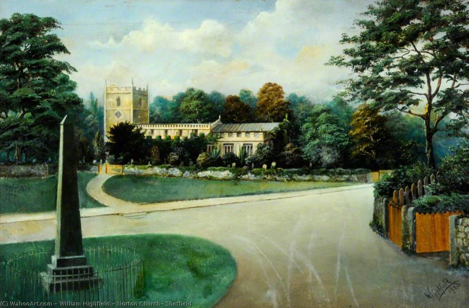 Order Artwork Replica Norton Church, Sheffield, 1923 by William ...