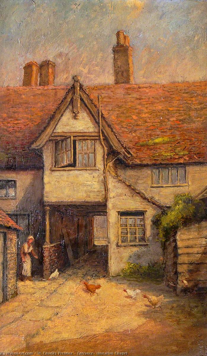 Oil Painting Replica Entrance, Unitarian Chapel, 1920 by W. Charles ...