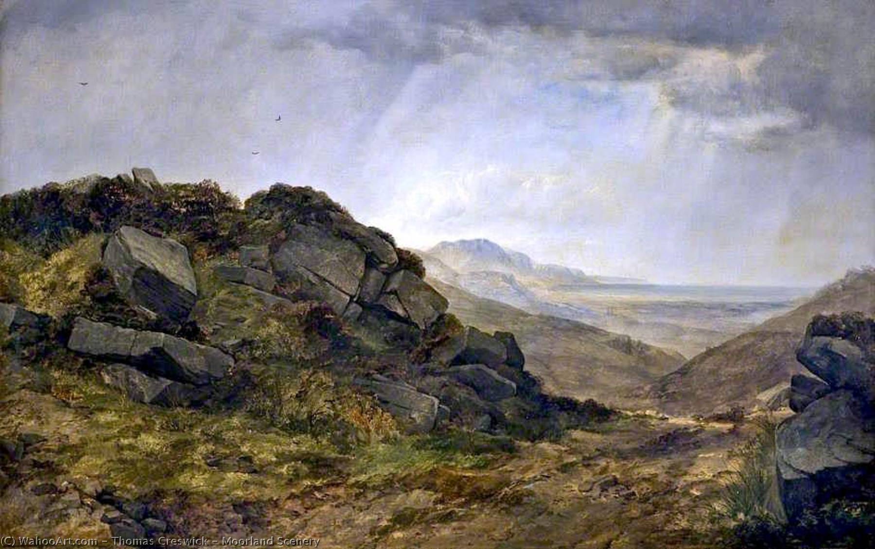 Reproduções De Pinturas Moorland Scenery, 1842 por Thomas Creswick ...