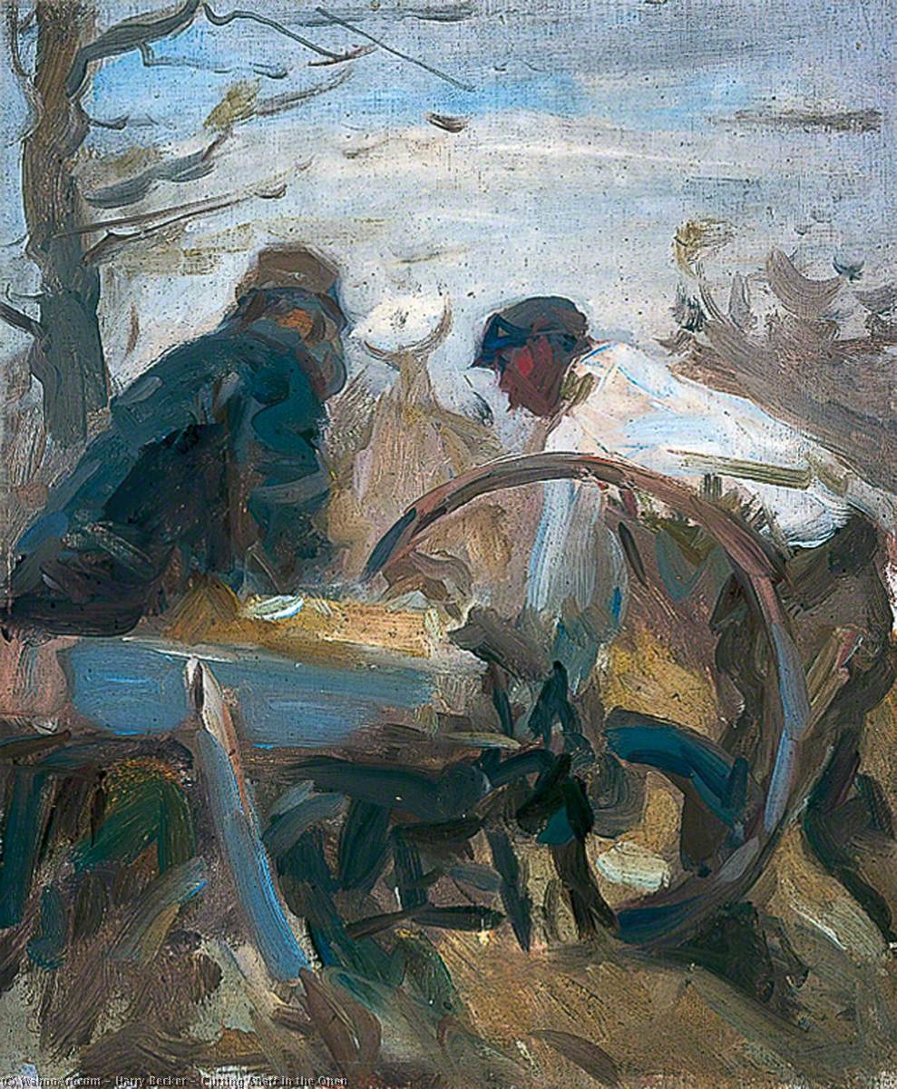 Museum Art Reproductions Cutting Chaff in the Open, 1928 by Harry ...