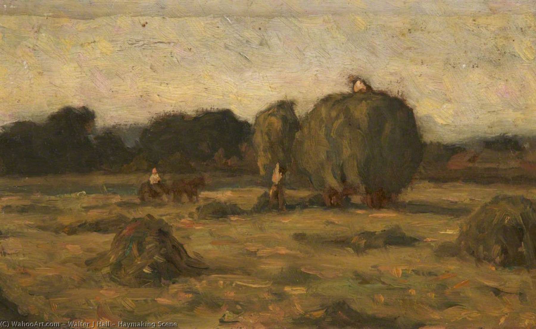 Order Artwork Replica Haymaking Scene by Walter J Hall (1866-1947 ...