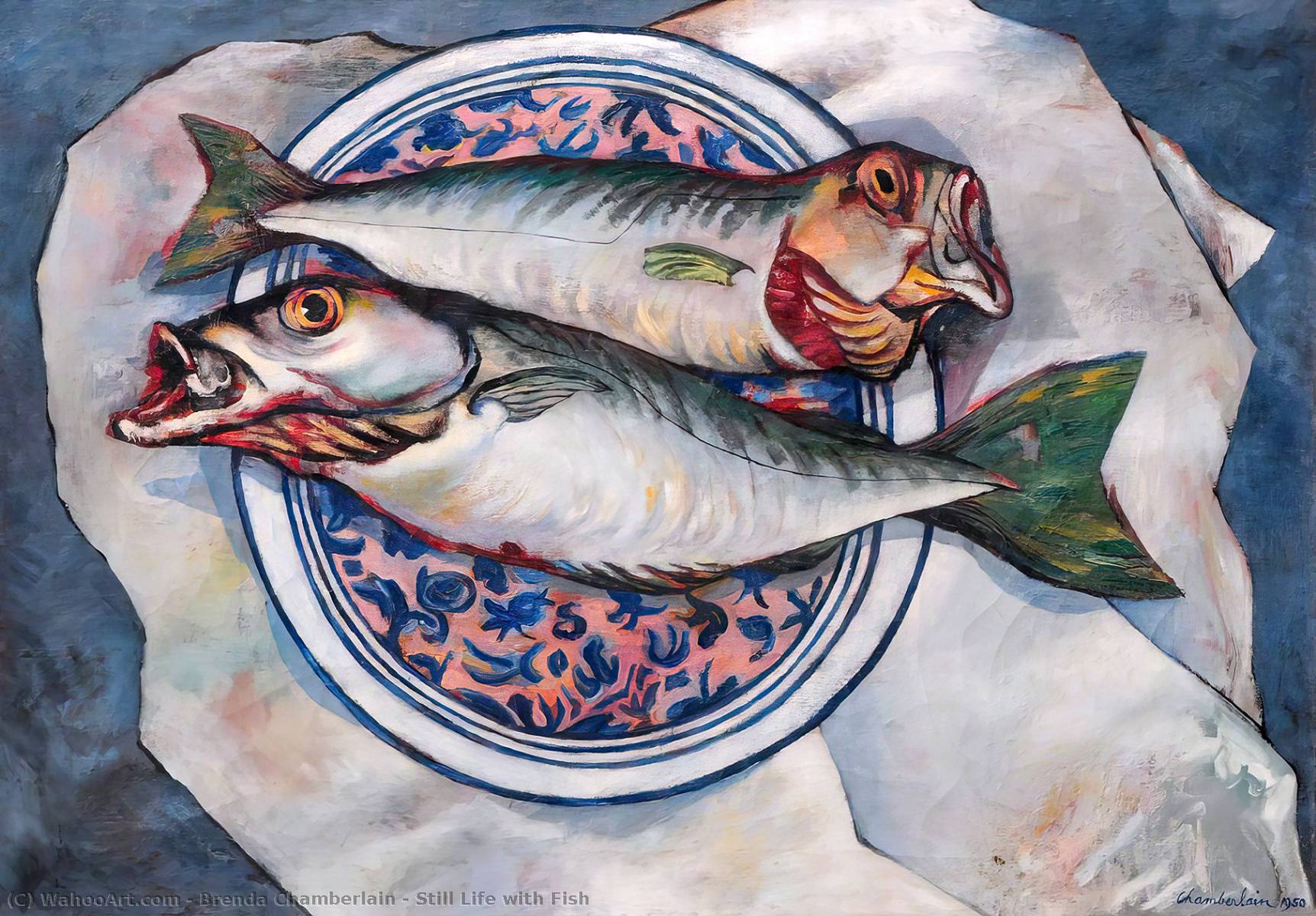 Museum Art Reproductions Still Life with Fish, 1950 by Brenda ...