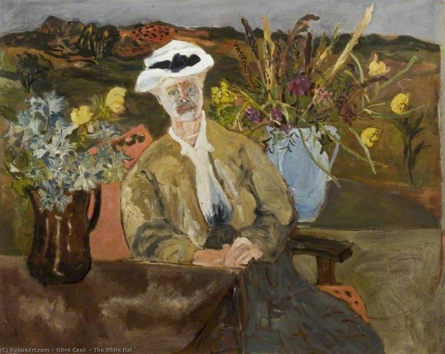 El sombrero blanco de Olive Cook (1912-2002) Olive Cook | WahooArt.com