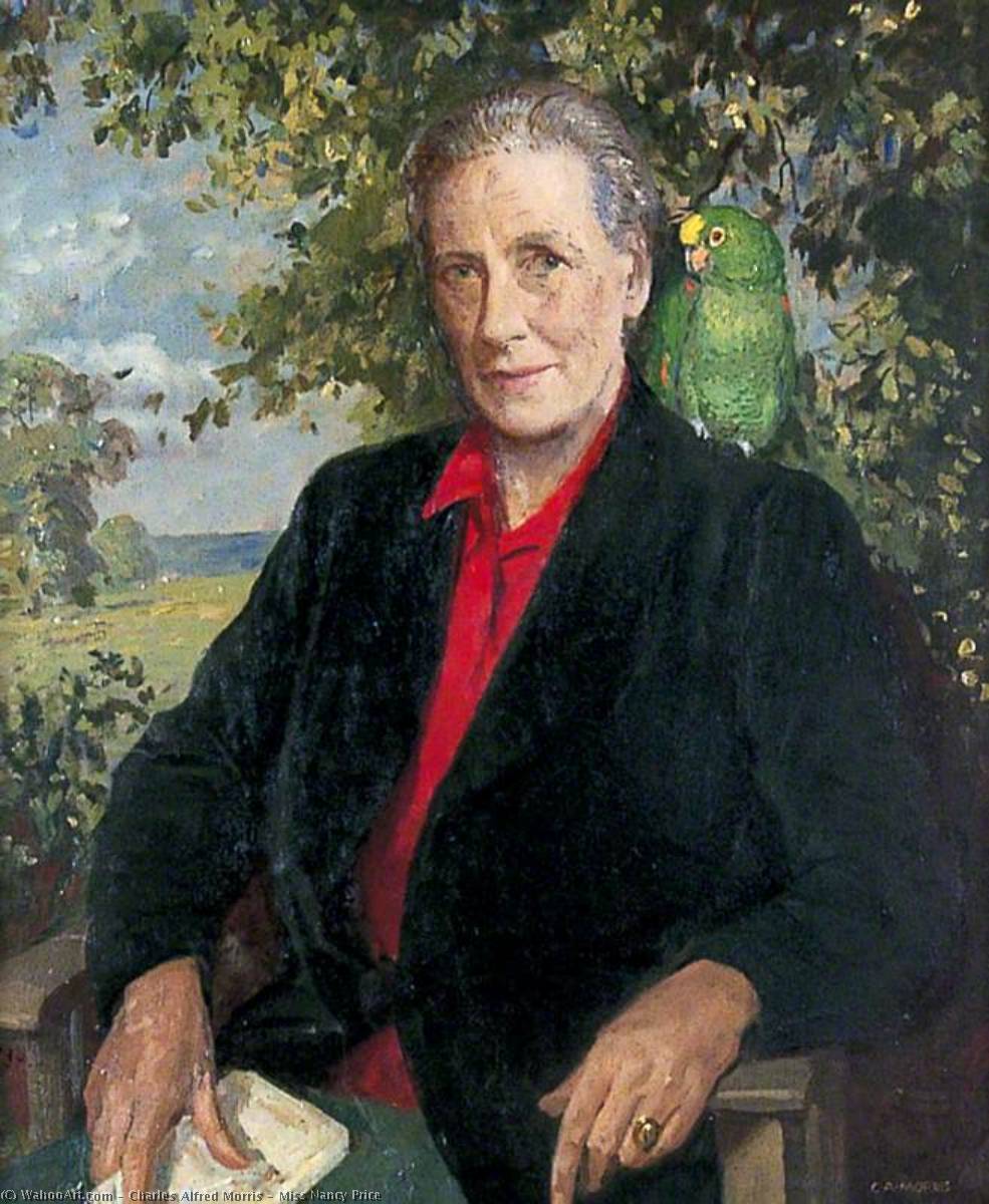 Artwork Replica Miss Nancy Price by Charles Alfred Morris (Inspired By ...