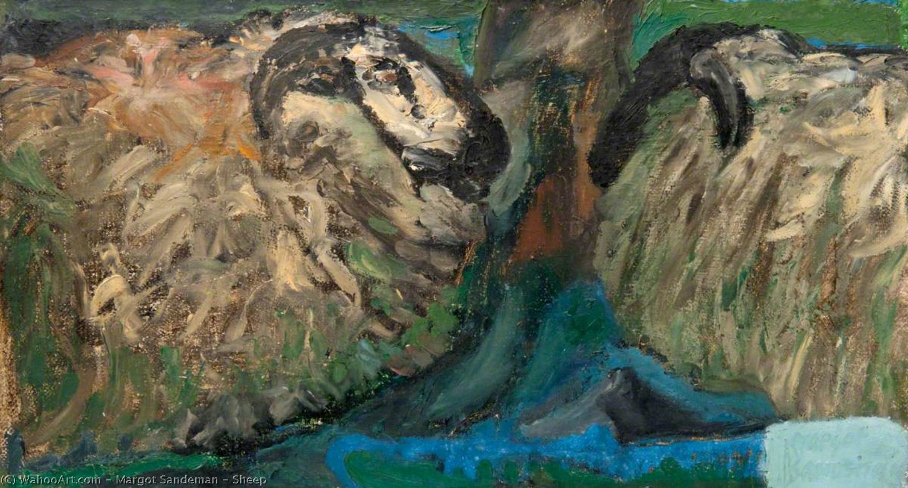 Reproduções De Belas Artes ovelhas, 1946 por Margot Sandeman (Inspirado ...