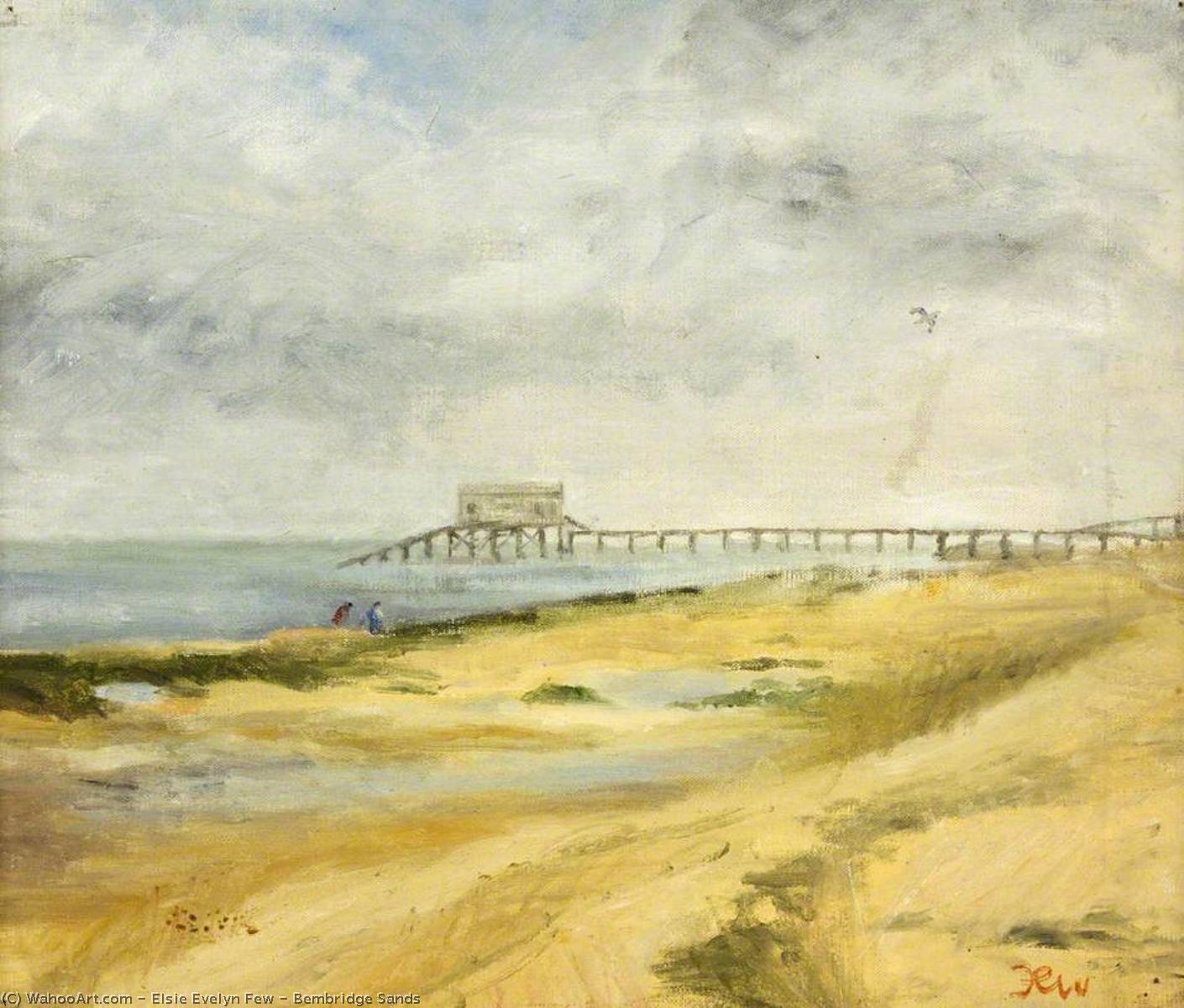 Get Paintings Reproductions Bembridge Sands by Elsie Evelyn Few ...