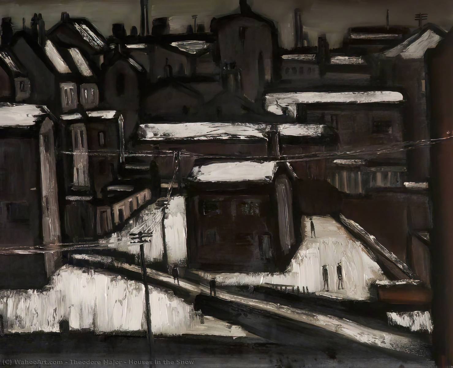 Reproducciones De Arte Del Museo Casas en la nieve de Theodore Major ...