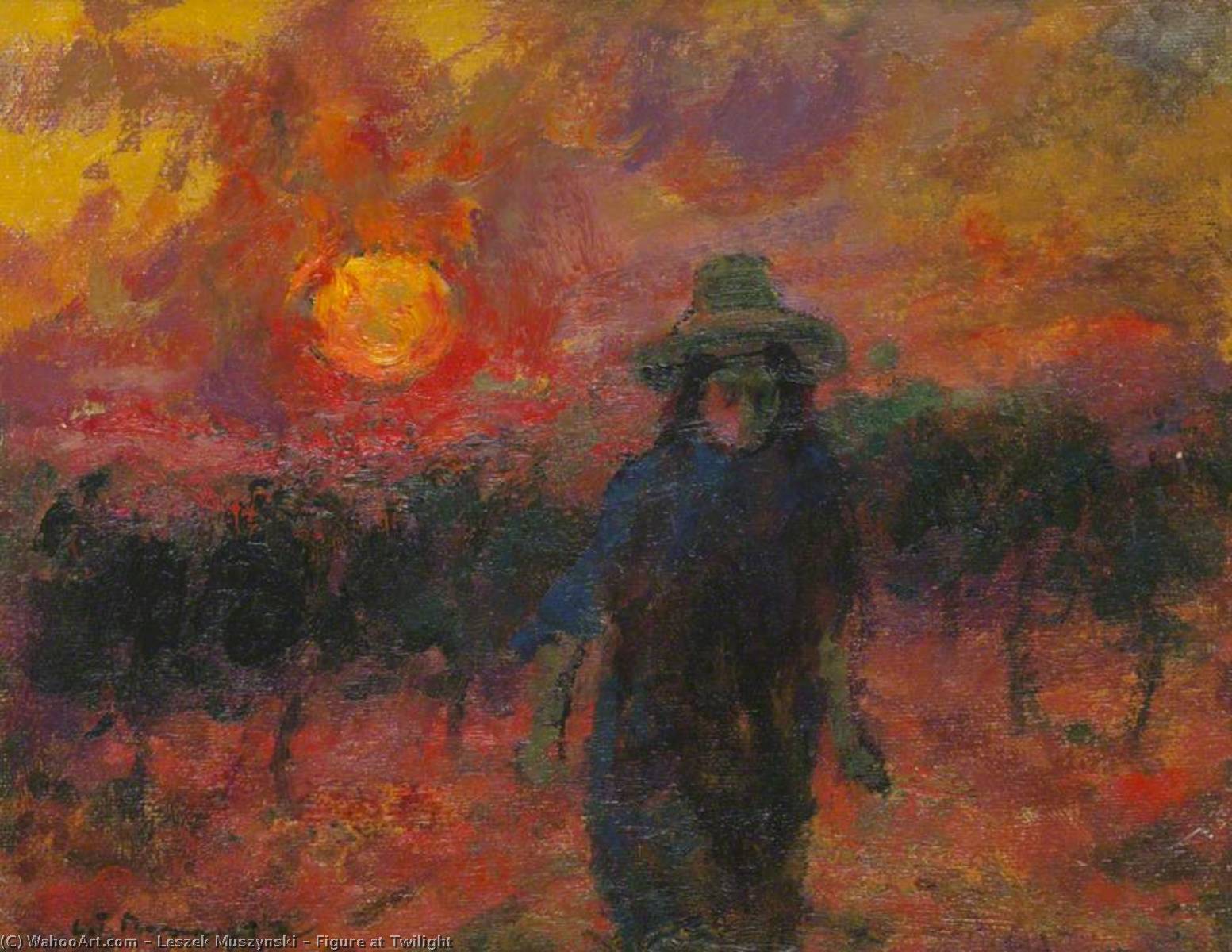 Figura no Crepúsculo por Leszek Muszynski (1923-2012) Leszek Muszynski ...