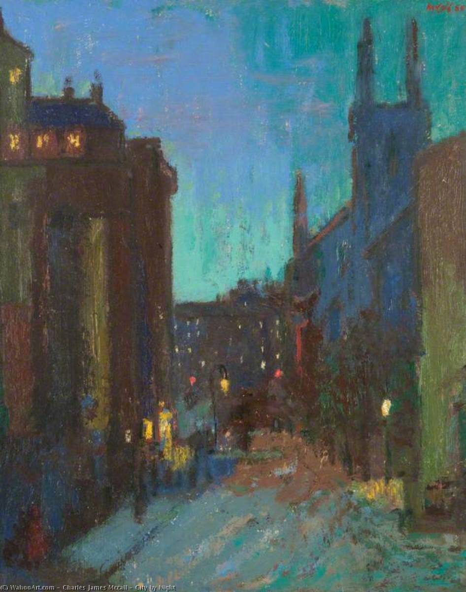 City by Night, 1950 by Charles James Mccall (1907-1989) Charles James ...