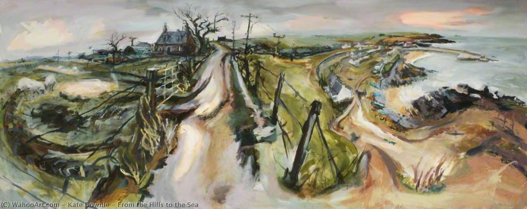 From the Hills to the Sea, 1996 by Kate Downie Kate Downie | WahooArt.com