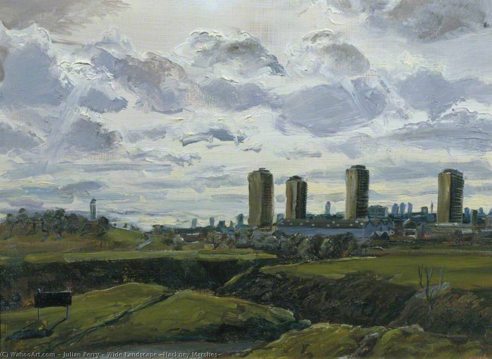 Paisagem larga (Marshes de Hipona), 1995 por Julian Perry Julian Perry ...