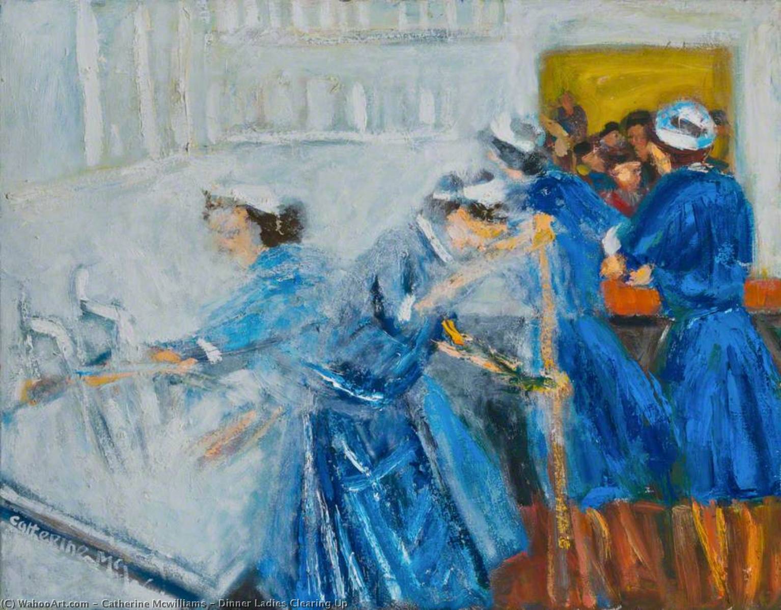 Dinner Ladies Clearing Up by Catherine Mcwilliams Catherine Mcwilliams ...