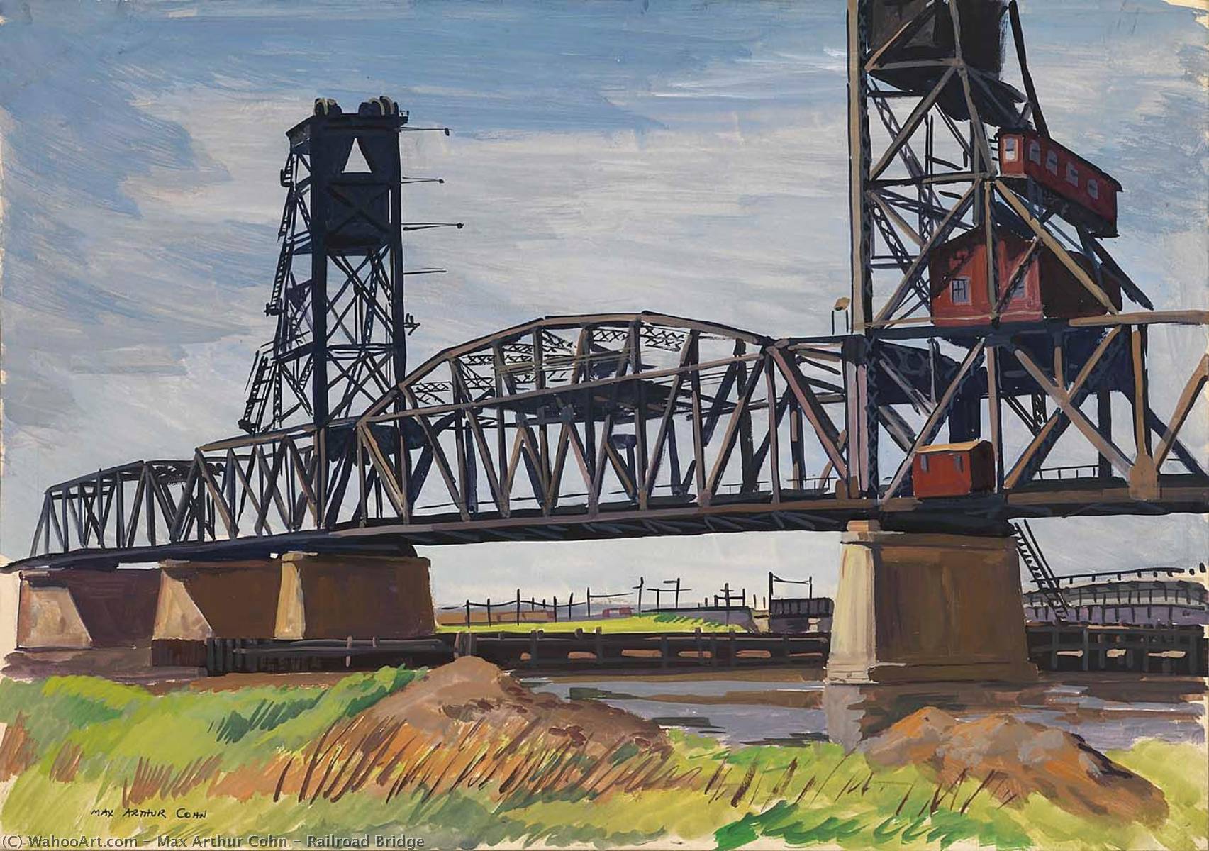 Artwork Replica Railroad Bridge by Max Arthur Cohn (Inspired By) (1903 ...