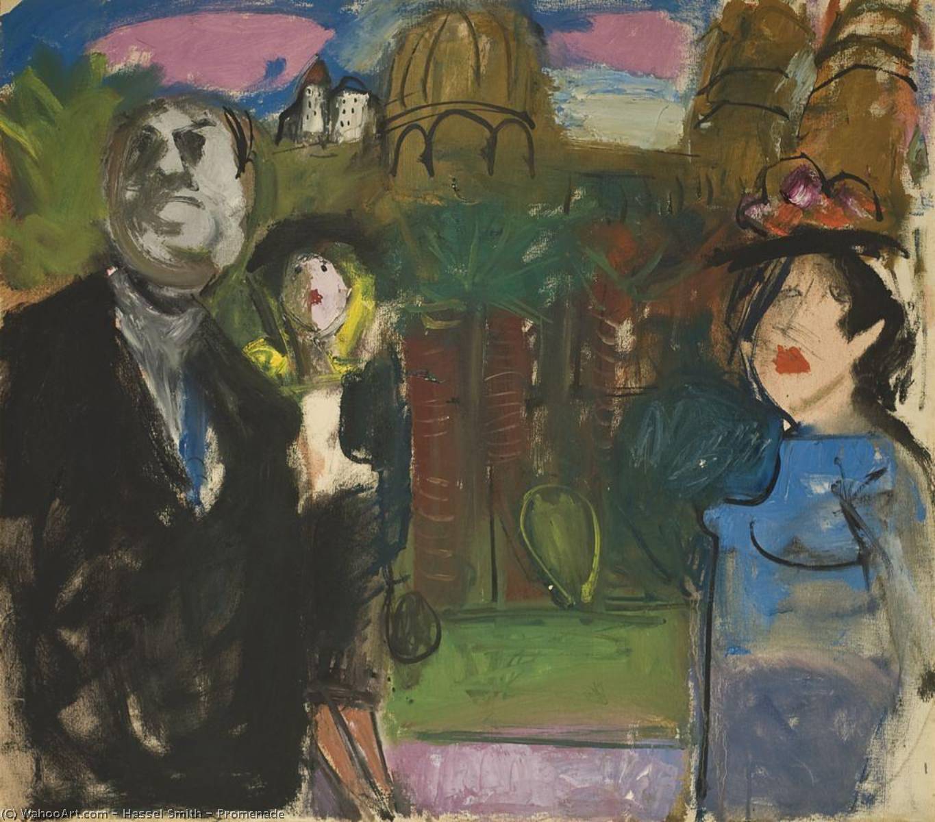Promenade, 1948 by Hassel Smith (1915-2007, United States) Hassel Smith ...