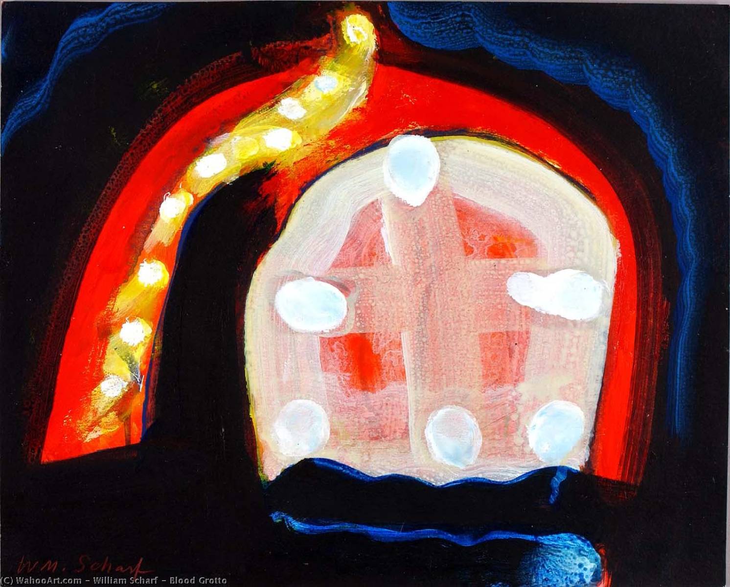 Blood Grotto, 1983 by William Scharf (1927-2018) William Scharf ...