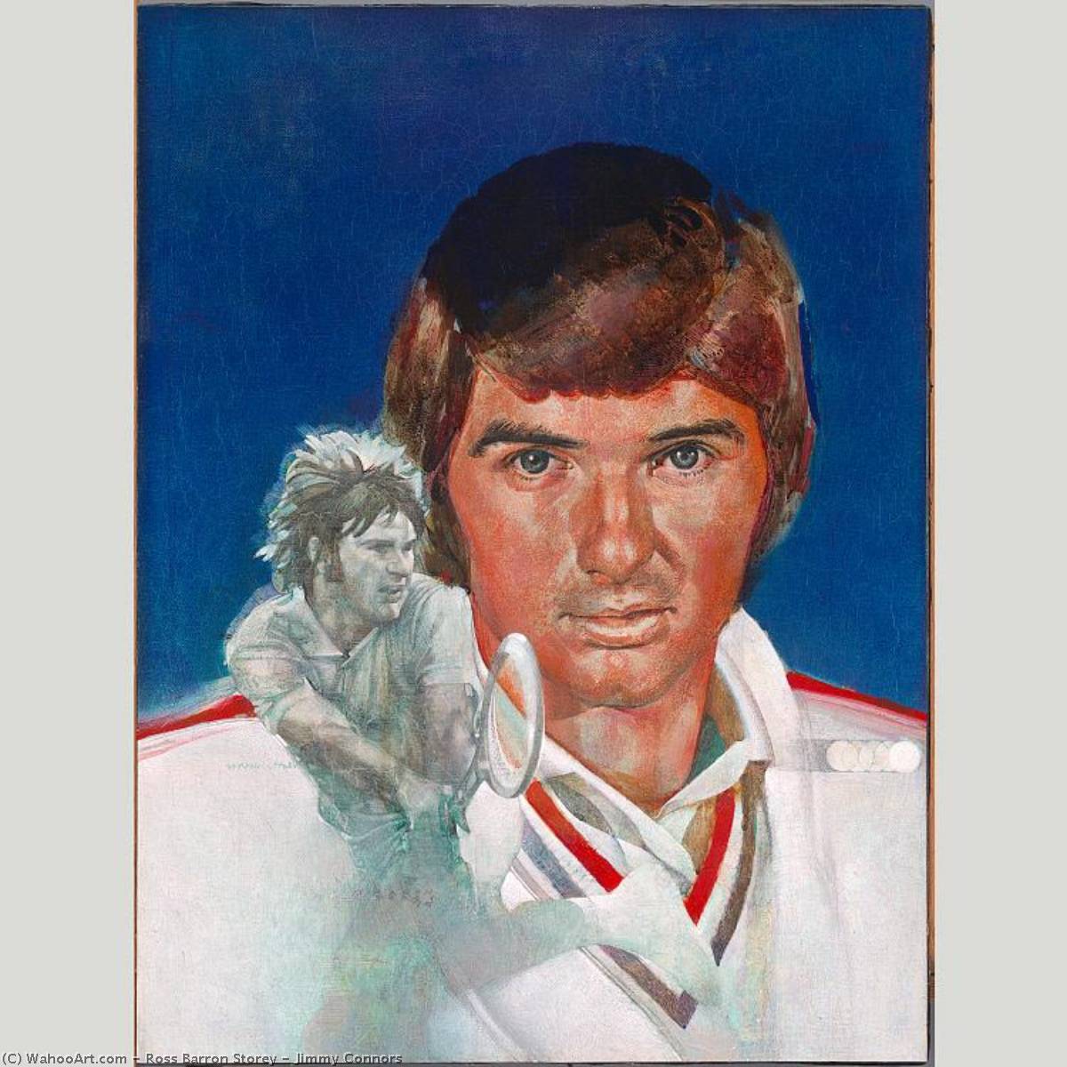 Jimmy Connors, 1975 by Ross Barron Storey Ross Barron Storey | WahooArt.com