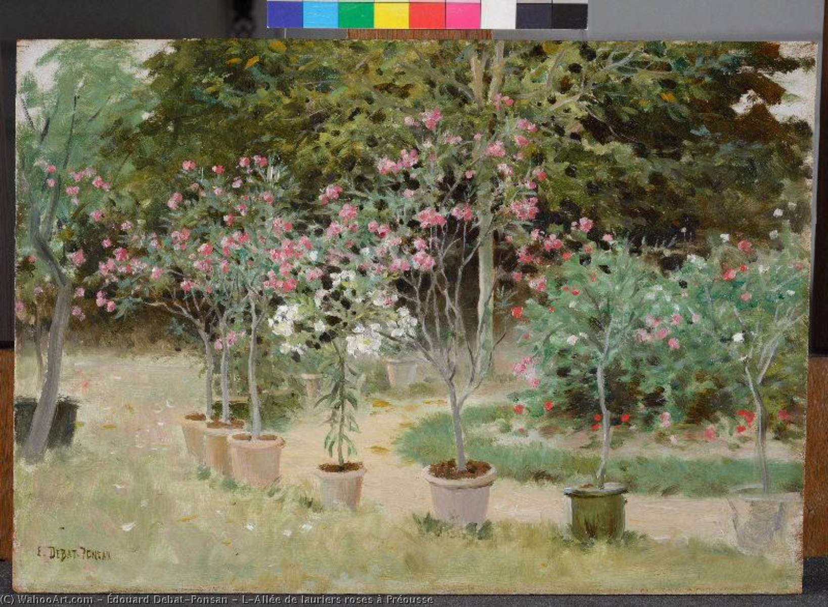 Artwork Replica L`Allée de lauriers roses à Préousse by Edouard Debat ...
