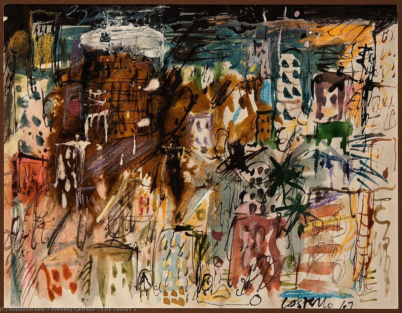 City Towers 3, 1967 by Anthony Costello Anthony Costello | WahooArt.com