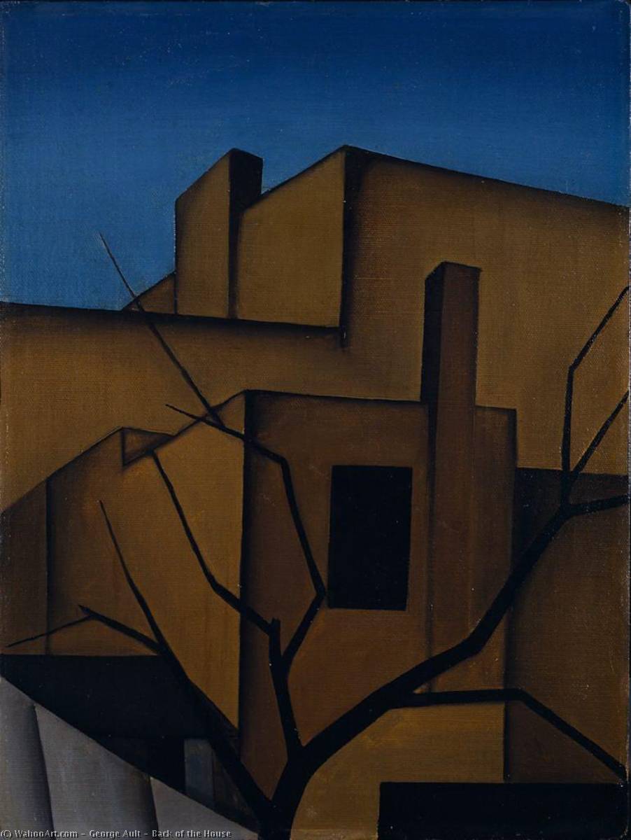 Artwork Replica Back of the House, 1923 by George Copeland Ault (1891 ...