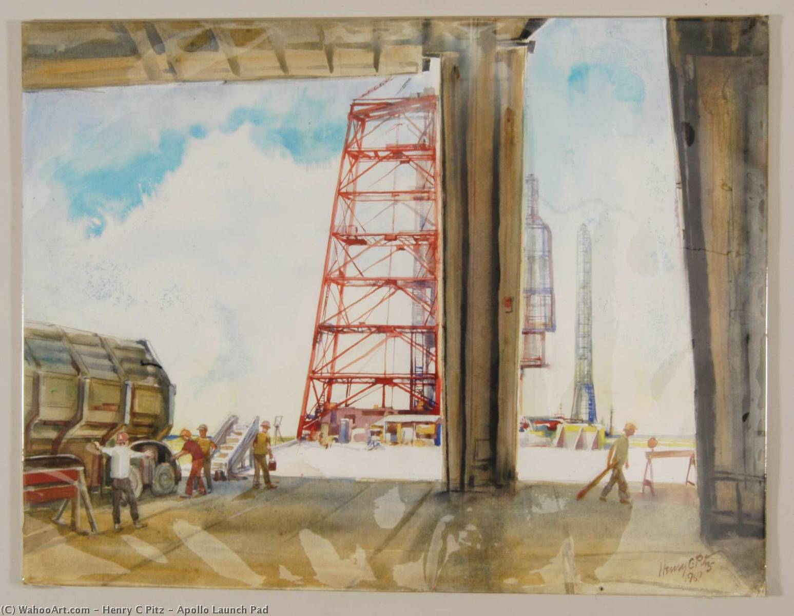 Apollo Launch Pad, 1969 de Henry C Pitz (1895-1976) Henry C Pitz ...