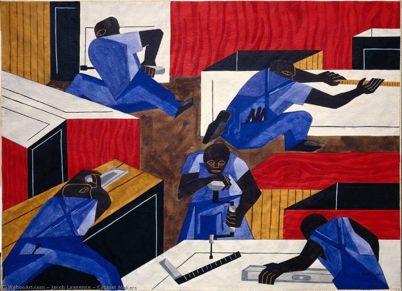 Armarios, 1946 de Jacob Lawrence (1917-2000, United States) Jacob ...