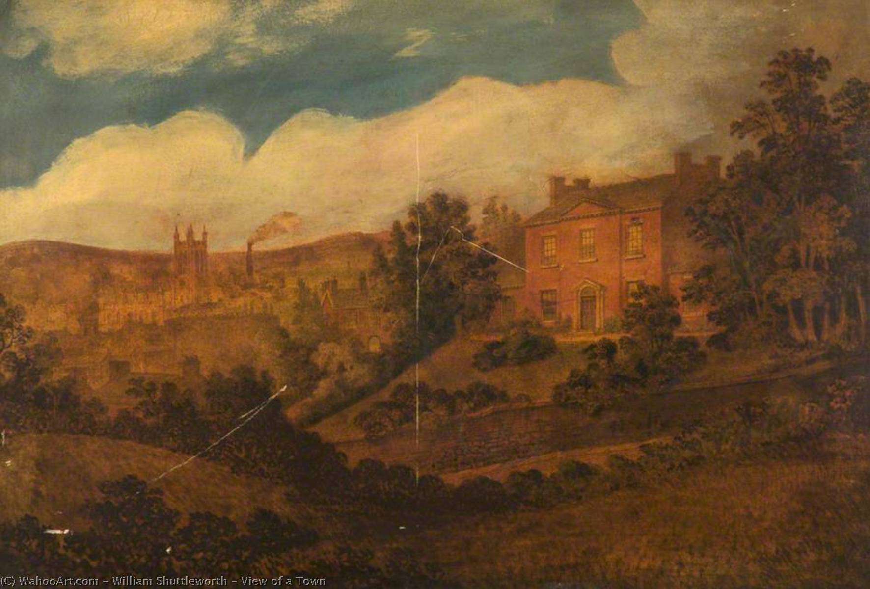 Vista de uma cidade, 1838 por William Shuttleworth William Shuttleworth ...