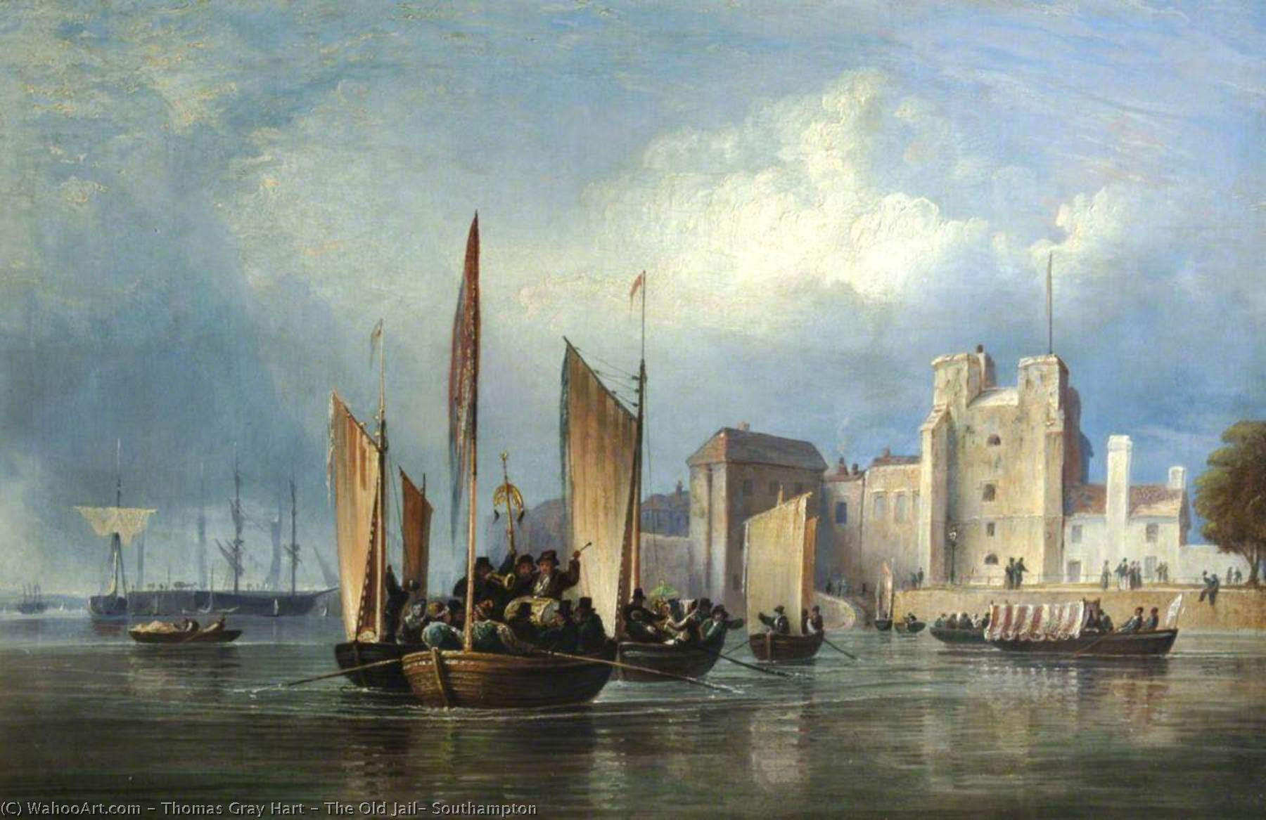 Obter Reproduções De Belas Artes A velha prisão, Southampton, 1832 por ...