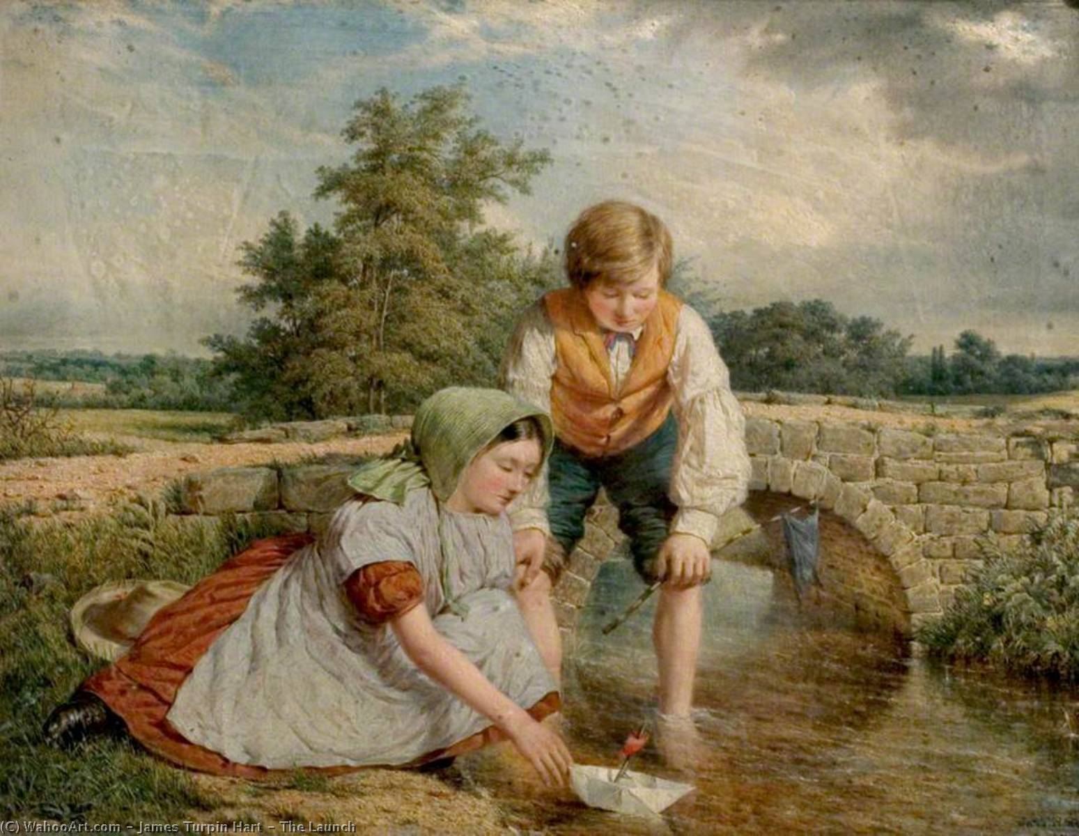 Get Art Reproductions The Launch, 1858 by James Turpin Hart (1835-1899 ...