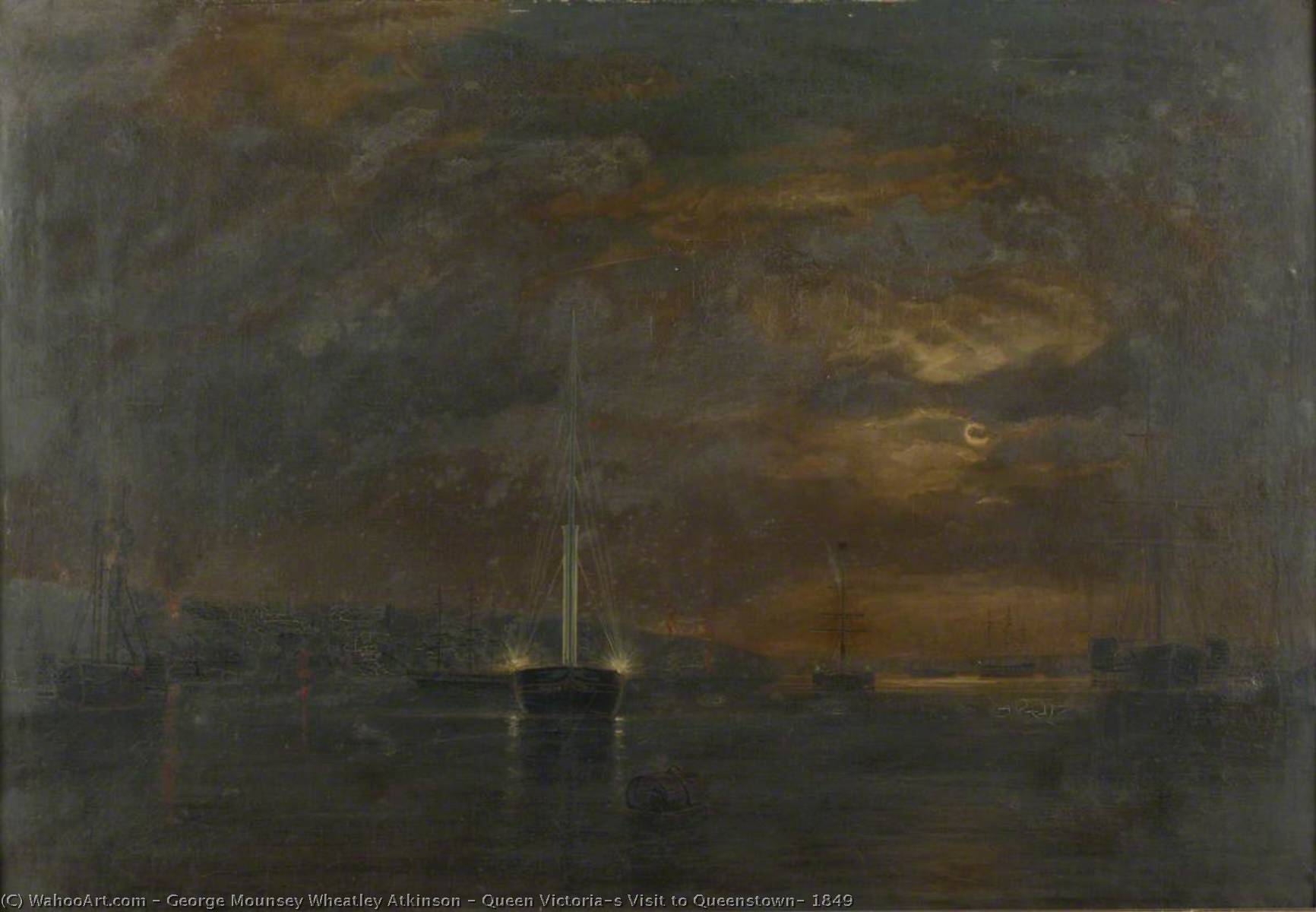 Visita de Queen Victoria a Queenstown, 1849, 1851 de George Mounsey ...