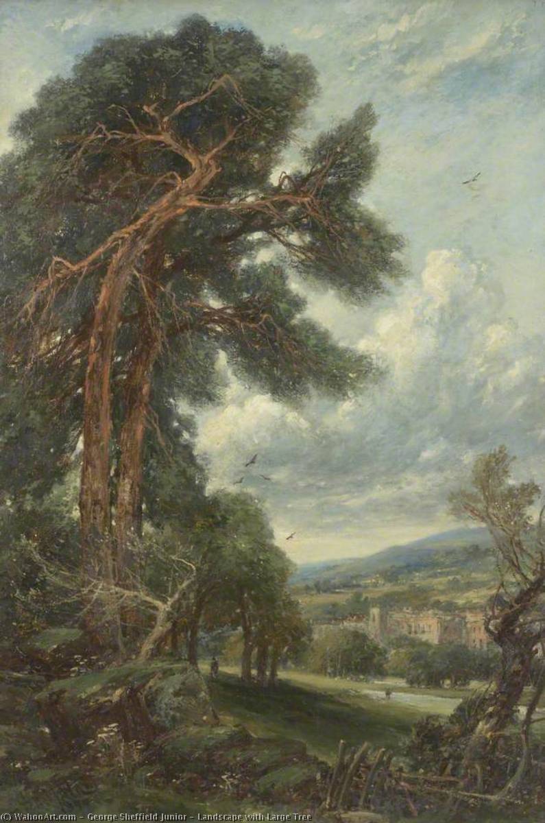 Paisaje con Árbol Grande, 1890 de George Sheffield Junior George ...