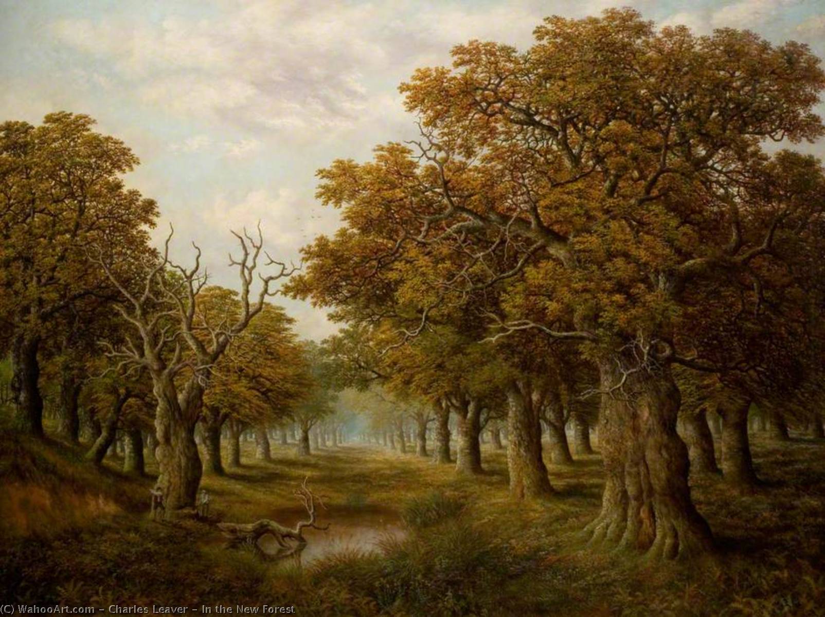 In the New Forest, 1885 by Charles Leaver Charles Leaver | WahooArt.com